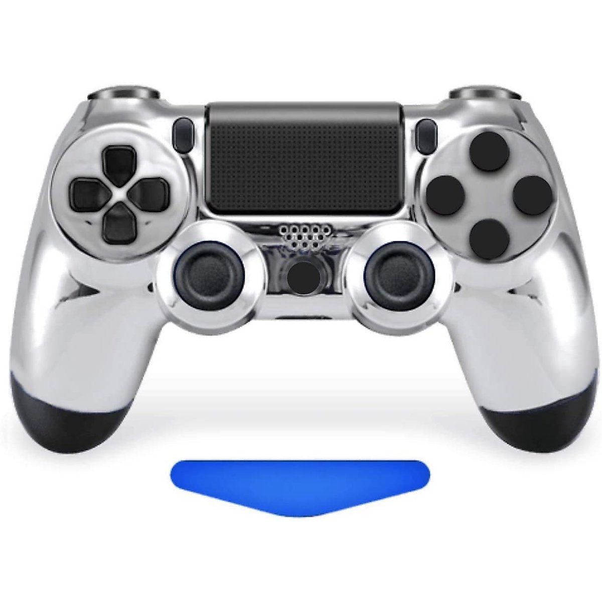 Chrome silver face Custom UN-MODDED Controller for PS4 Exclusive Unique Design