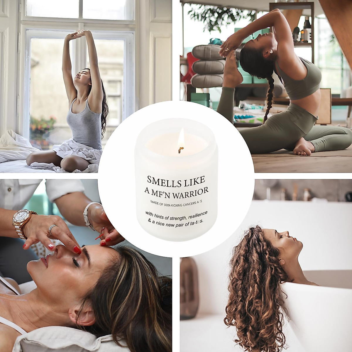 Breast Cancer Gifts for Woman - Cancer Care Gifts, Cancer Comfort, After Breast Surgery Recovery Gifts for Women, Chemo Patients, Breast Cancer Survivor Gifts, Lavender Scented Candle