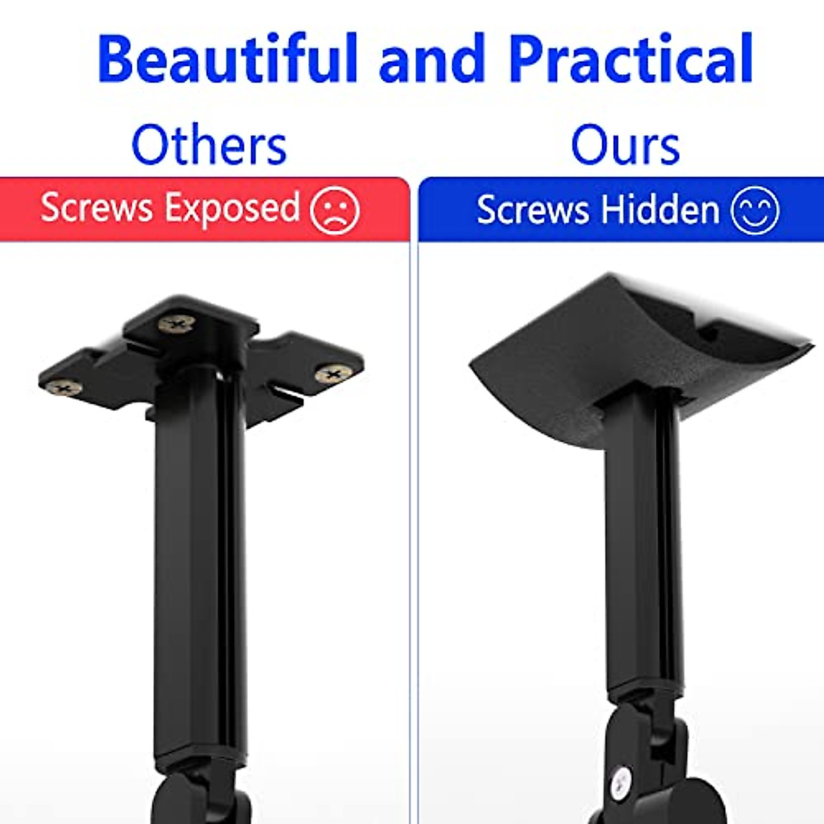 Speaker Wall Mount Ceiling Speaker Mount for Samsung SWA-9200S SWA-9100S SWA-9000S SWA-8500S Rear Speakers, Tilt and Swivel Adjustable Speaker Mount for Samsung 8500S 9000S 9100S Speaker Bracket