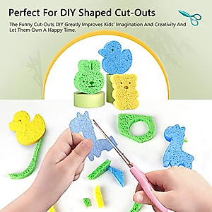 HOMEXCEL Cellulose Sponges Pack of 12,Natural Non-Scratch Cleaning Scrub Sponges for Kitchen and Household,Compressed Dish Washing Sponge Safe for Non-Stick Cookware