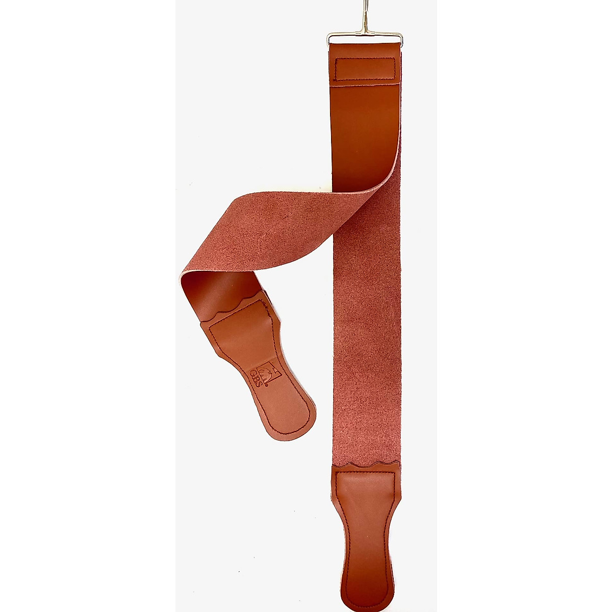 G.B.S Leather Razor Strop 2.5" x 22" Super Soft Cowhide- + 30 ML Strop Paste Dual Straps with Clip Sharpening Razor, Knifes & Kitchen Cutlery, Keeps Your Blade Sharp