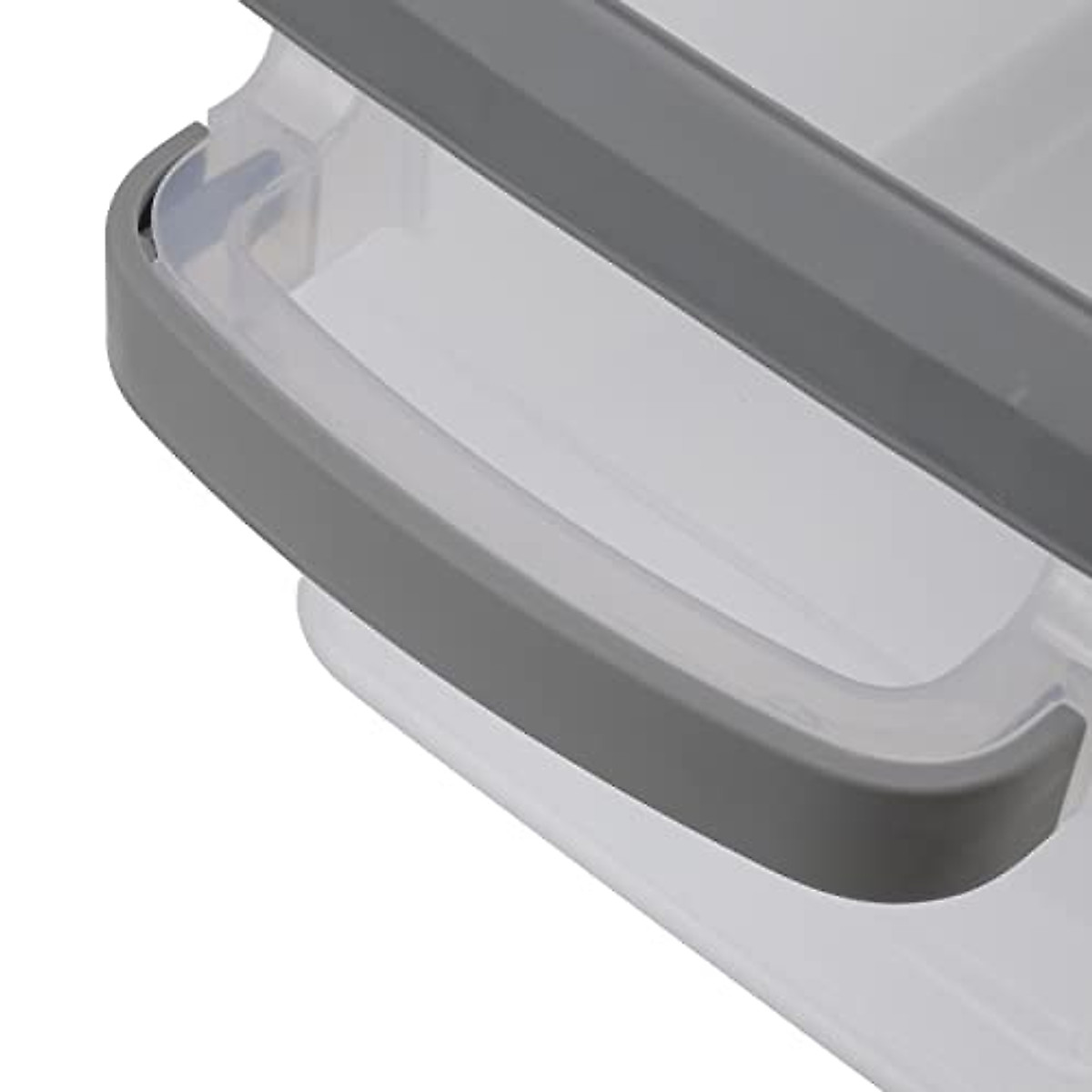 Zudoo Kitchen Food Container 10kg Food Grade PP Rice Storage Box Sliding Lid with Measuring Cup for Home Use (Grey)