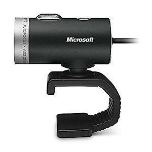 Microsoft LifeCam Cinema Webcam for Business - Black with built-in noise cancelling Microphone, Light Correction, USB Connectivity, for video calling on Microsoft Teams/Zoom, Windows 8/10/11