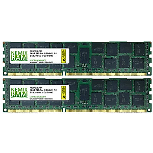32GB (2x16GB) DDR3-1866MHz PC3-14900 ECC RDIMM 2Rx4 1.5V Registered Server Memory by NEMIX RAM