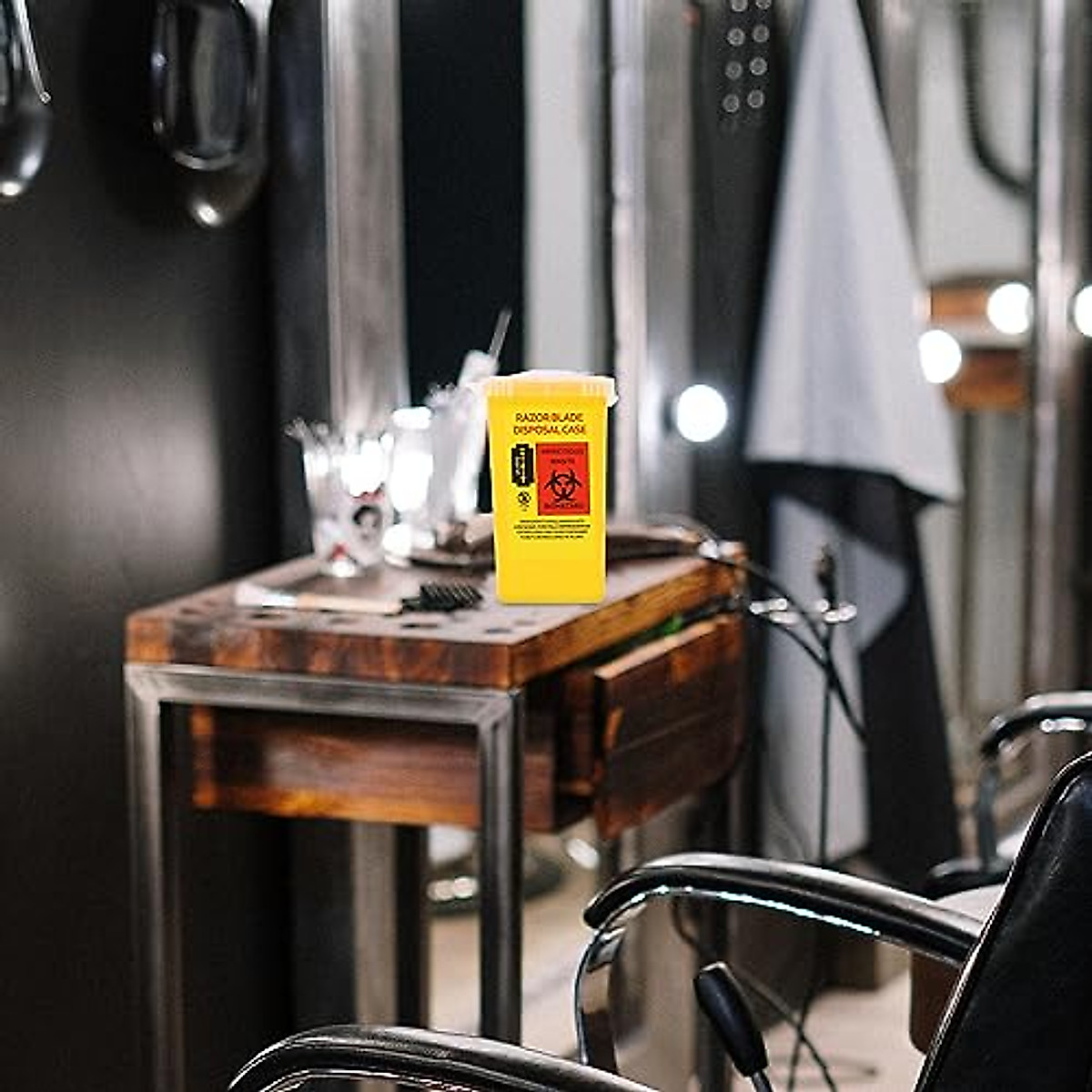 SHERCHPRY 1pc Leaf Razor Travel Razor Disposable Razor Blade Case Barber Razor Disposal Case Auto Litter Box Plastic Box Storage Container Disposable Box Dispenser Yellow Slicer