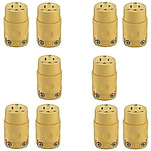 Leviton 515CV Commercial Grade Straight Blade Connectors, pack of 10, Yellow