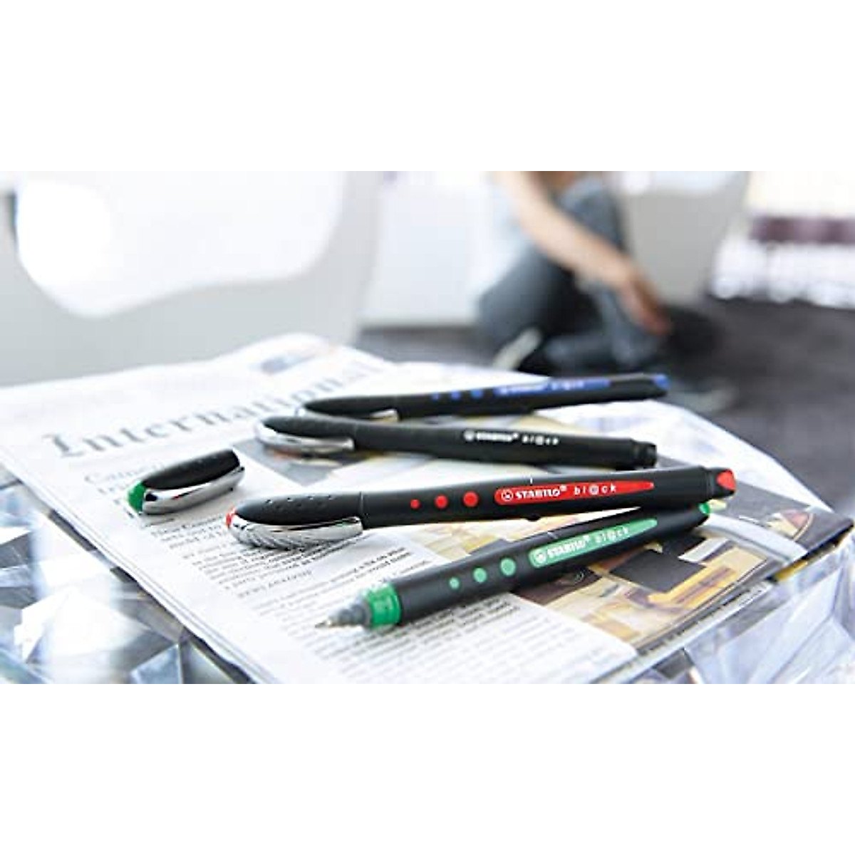 STABILO Bionic Bl@ck Pen, Medium, Green