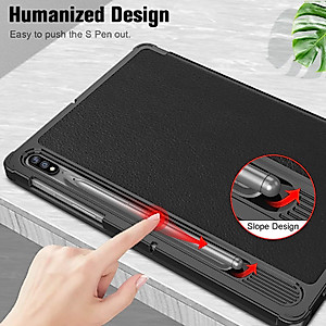 Fintie Slim Case for Samsung Galaxy Tab S8 2022/Tab S7 2020 11 Inch (Model SM-X700/X706/T870/T875/T878) with S Pen Holder, Ultra Lightweight Tri-Fold Stand Cover with Auto Wake/Sleep, Black