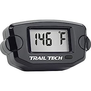 Trail Tech 743-EF6 Orange TTO Digital Temperature Gauge 10mm Radiator Fin Sensor