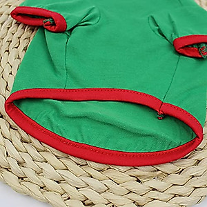 prettDliJUN Dog Christmas Printed T-Shirt, Two Legs Style Xmas Printed Small Pet Costume for 4 Seasons,XL