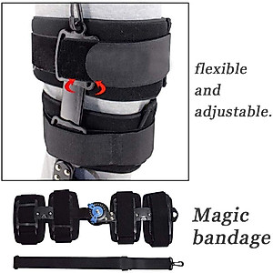 Hinged Knee Brace ROM Knee Brace For Arthritis Joint Pain Meniscus Tear For Knee Injury Recovery Relieve Knee Burden Length Angle Adjustment Carbon Fiber Material Adjustable Knee Immobilizer