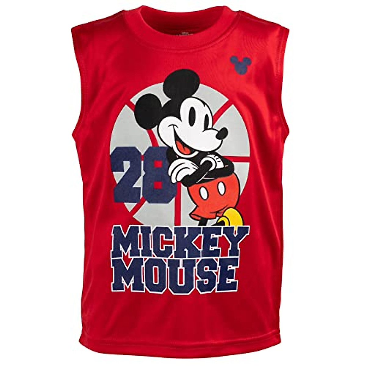 Disney Mickey Mouse Donald Duck Goofy Toddler Boys Graphic T-Shirt Tank Top and Shorts 3 Piece Set Blue/Gray/Red 2T