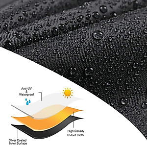 Furniture Covers Outdoor Table Furniture Cover Waterproof Rectangle Patio Sectional Couch Set Cover 600D for Lawn and Backyard, Outdoor Sectional Sofa Covers (126"L×63"W×28"H)