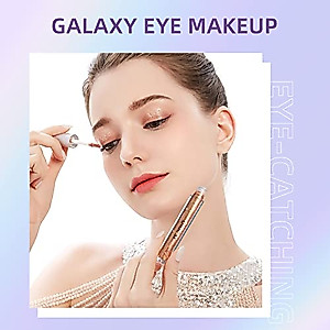 BestLand 12 Colors Liquid Glitter Eyeshadow Set, Multi-dimensional Metallic Glitter Shimmer Smokey Eye Looks Waterproof Long Lasting Quick-Drying Sparkling Eye Shadow Makeup Kits (Color A)