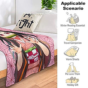 OYYFECC Anime Blanket Throw Flannel Fleece Warm Blankets Comfortable Bedding for Kids Adults Gifts Bed Sofa Living Room 50"X40"