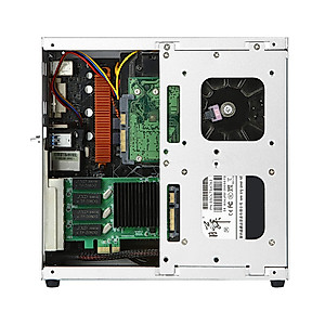 Goodisory SR01 Aluminium Mini-ITX HTPC Soft Router Computer Case Support 6 COM Port (Black)