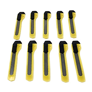 Lot of 10 Best Recommended Box Cutters Utility Knife Set - Heavy Duty 6" Utility Knife Blades - Must Have Every Day Tools - Super Deal