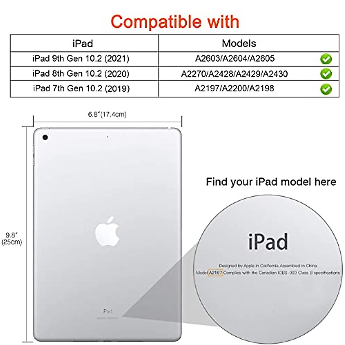 New Rotating Case for iPad 10.2" 9th / 8th / 7th Generation - 360 Degree Rotating Stand Protective Cover with Auto Sleep Wake for iPad 10.2 inch 2021/2020 / 2019 (Oil Painting Roses)