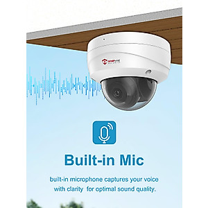 【Audio】Anpviz 16CH 4K 8MP IP PoE Security Camera System 4TB,16CH 4K H.265+ NVR & 16pcs Dome 8MP IP PoE Cameras, 98ft Night Vision,Wide Angle,24/7 Recording,Outdoor Indoor Waterproof IP67 SD Card Slot