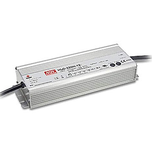 MEAN WELL Switching LED Driver Power Supply - Cable for Input and Output, 12V 22A 264W - HLG-320H-12 , Grey