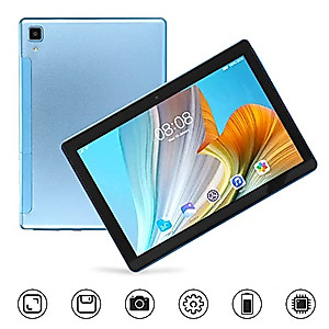 Leftwei Tablet PC, 100-240V 2.4G 5G Dual Band Calling 8.1 Inch Calling Tablet Blue 4GB 64GB for 12 (US Plug)