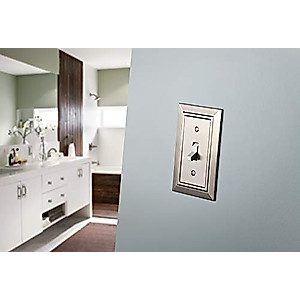 Franklin Brass Classic Architecture (1-Pack) Decorative Light Switch Cover Brushed Nickel 1-Gang Decorator/Rocker Wall Plate Single Switch Plate Cover Electrical Outlet Covers W35219-SN-C