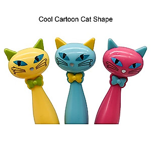 Lopenle 6PCS Cool Cat Ballpoint Pens Pretty Cartoon Cat Pens Novelty Animal Pens With 6 Pieces Refills Black Ink For Kids School Office Birthday Party…