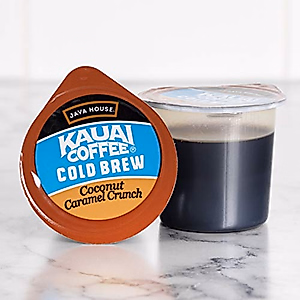 Java House Cold Brew Coffee Concentrate Liquid Pods 1.35 Fluid Ounces Kauai Coconut Caramel Crunch, 8.1 Fl Oz