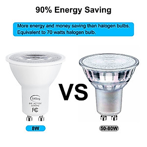 SikSog GU10 LED Light Bulb 5000K Daylight White,70W Halogen Equivalent, Non Dimmable, 120° Beam Angle Flood Lights, LED Bulbs for Recessed Track Lighting 720LM, CIR≥85, Pack of 10