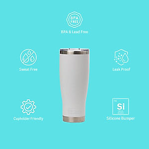 Sip+Sea Key West 24 oz Stainless Steel Tumbler with Lid|Double Wall Vacuum Insulated