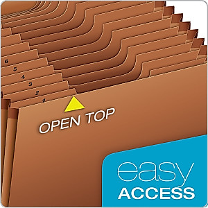 Globe Weis Globe-Weis/Pendaflex Heavy Duty Expanding File, Open Top, 1/3 Cut Tabs, 31 Daily Pockets, Brown, Legal Size (R219DHD)