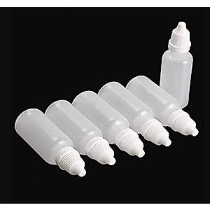24 Pcs 30ml 1 oz Empty Squeezable Soft Plastic Dropper Bottle Eye Liquid Dropping Container with Screw On Cap for Essential Oil Sample Liquid Reagent Cosmetic Lab Drops