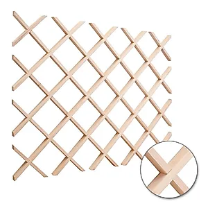 Hardware Resources WR48-2MP Wine Lattice Rack With Bevel, Maple