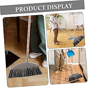MERRYHAPY 2pcs Stainless Steel Broom Angle Broom Indoor Outdoor Broom Deck Scrub Brush Garbage Sweeping Broom Household Broom Outdoor Brooms Soft Broom Floor Sweeping Broom Dark Grey Plastic