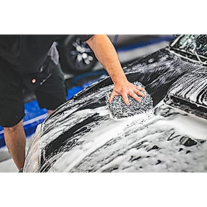 The Rag Company - The Cyclone Ultra Wash Mitt + Cyclone Ultra 6x8 Wash Pad Combo Pack - Microfiber Blend, Twist Loop Interior Liner Ideal for Foam, Soap + Bucket, & Rinseless Washing Methods