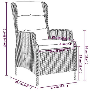WHOPBXGAD 3 Piece Patio Dining Set Lawn Furniture,Patio Furniture Sets,Patio furnitureSui for patios, Gardens, lawns, Balconies, Poolside,Brown