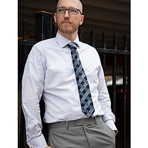 Cufflinks Inc. Star Wars Mando Helmet Check Blue Mens Tie The Mandalorian Official Merch