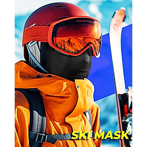 Balaclava Face Mask with Glasses Holes for Men Women Summer Cooling Shiesty Mask Sun UV Protection for Motorcycle Ski Work Black