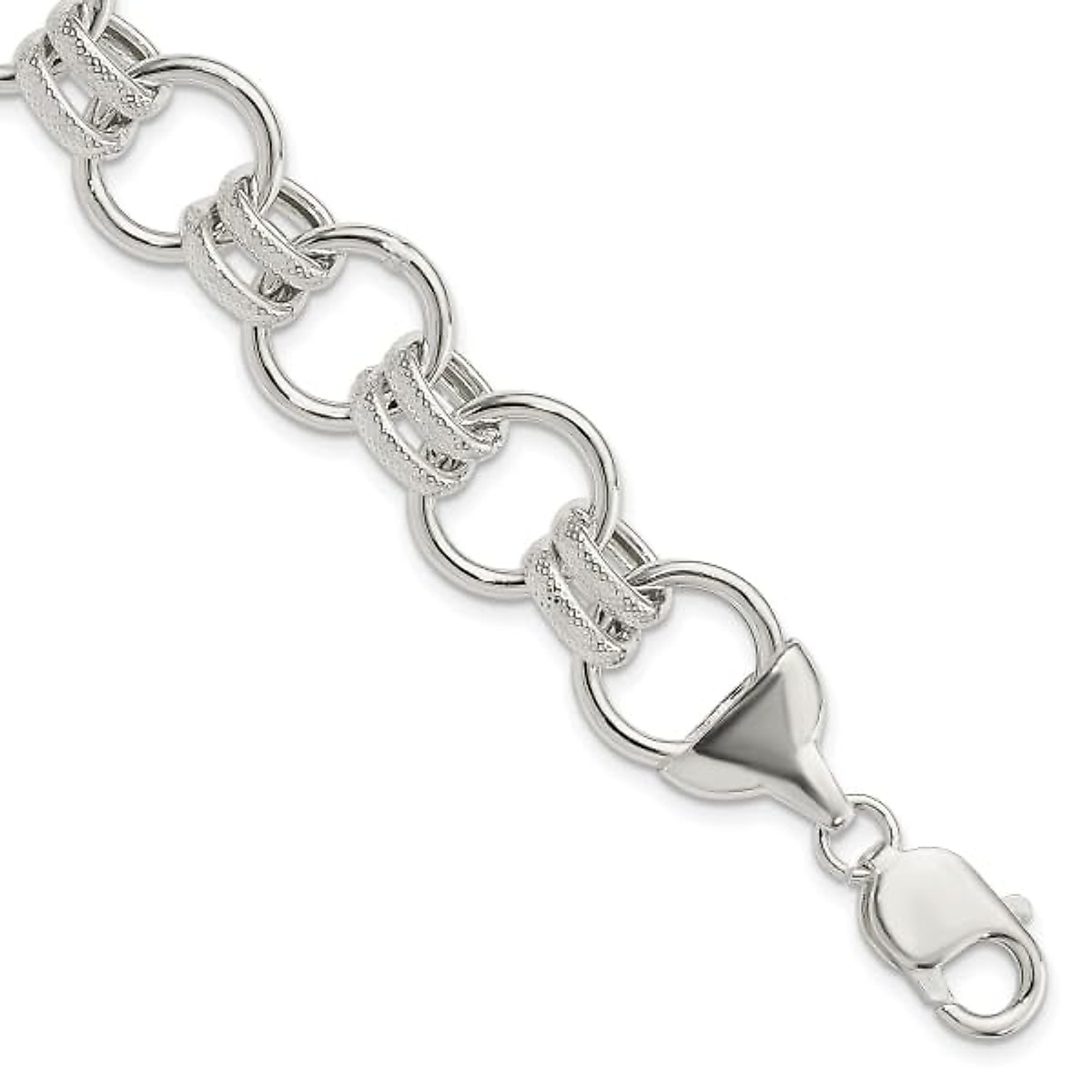 IceCarats 925 Sterling Silver Chain Bracelet 7.5 inch