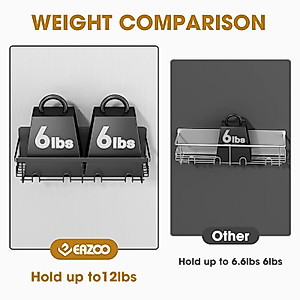 EAZOO 4 Pack Magnetic Spice Rack for Refrigerator - Strong Fridge Organizer with Hook to Save Kitchen Space - Magnet for Microwave, Dishwasher and Metal Shelves - Black