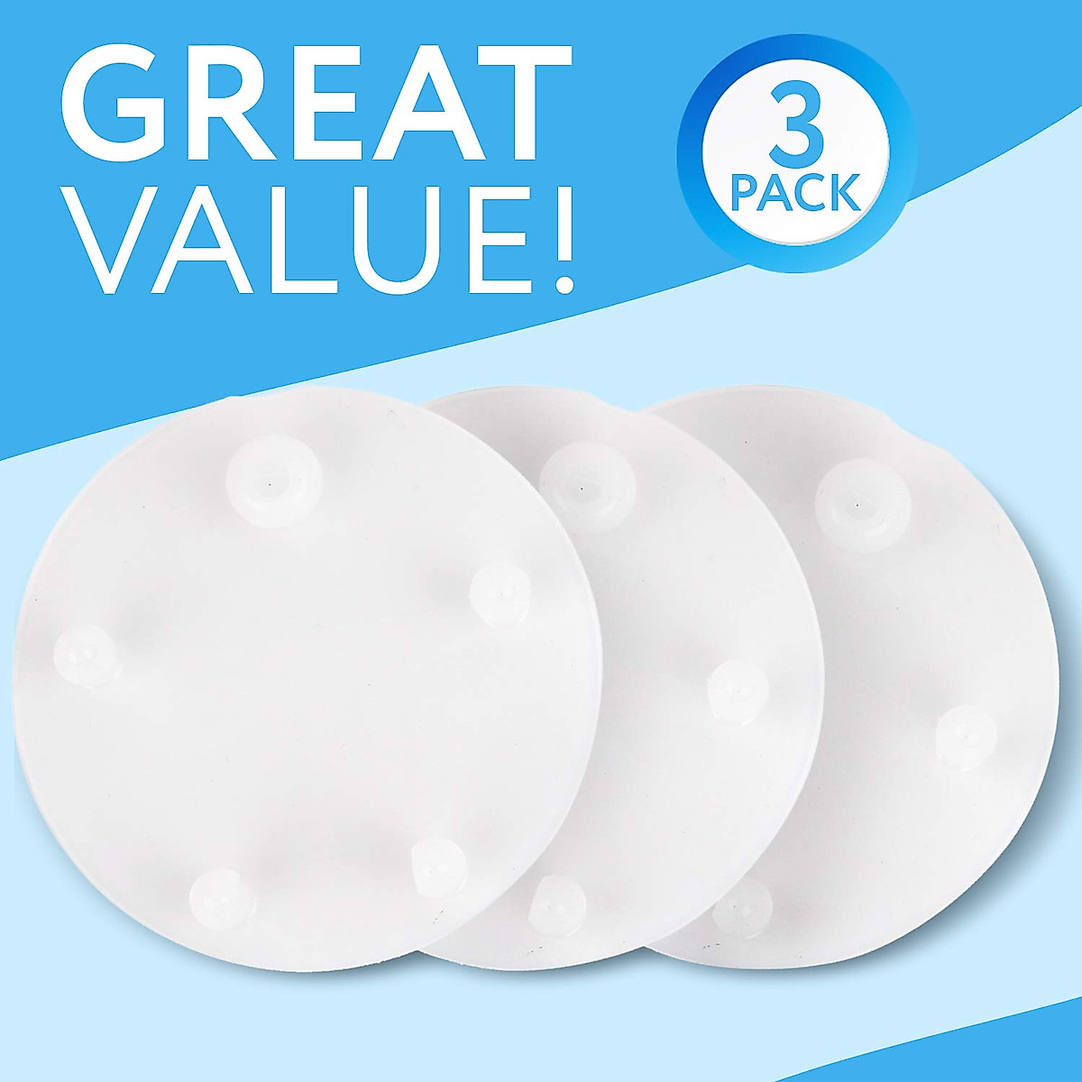 Impresa 3 Pack Replacement for Vormax Toilet Tank Silicone Flapper Seal Gasket 3’’ - American Standard 7381424-100.0070A