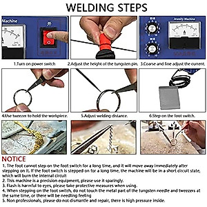 HPDONM 2 in1 Pulse Sparkle Spot Welder Gold Silver Platinum Jewelry Welding Machine 50A 300W Professional Jewelry Tool,AC 220V/110V