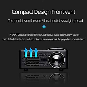 EXCEART Portable Mini Projectors LED Micro Projector 1080P LCD Video for Children Present Video TV Movie Party Game HDMI USB AV Interfaces and Remote Control