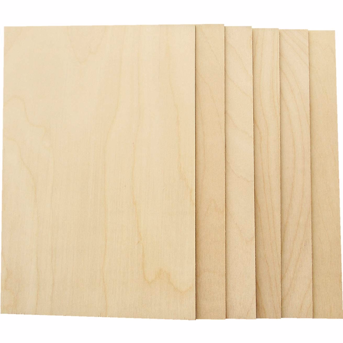 3 mm 1/8"x 8"x 12" Premium Baltic Birch Plywood with B/BB Grade Veneer 6 Flat Sheets for DIY Crafts and Arts, CNC Cutting, Wood Burning and Laser Projects