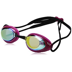 TYR Blackhawk Racing Femme Mirrored Googles, Gold/Pink/Black, One Size