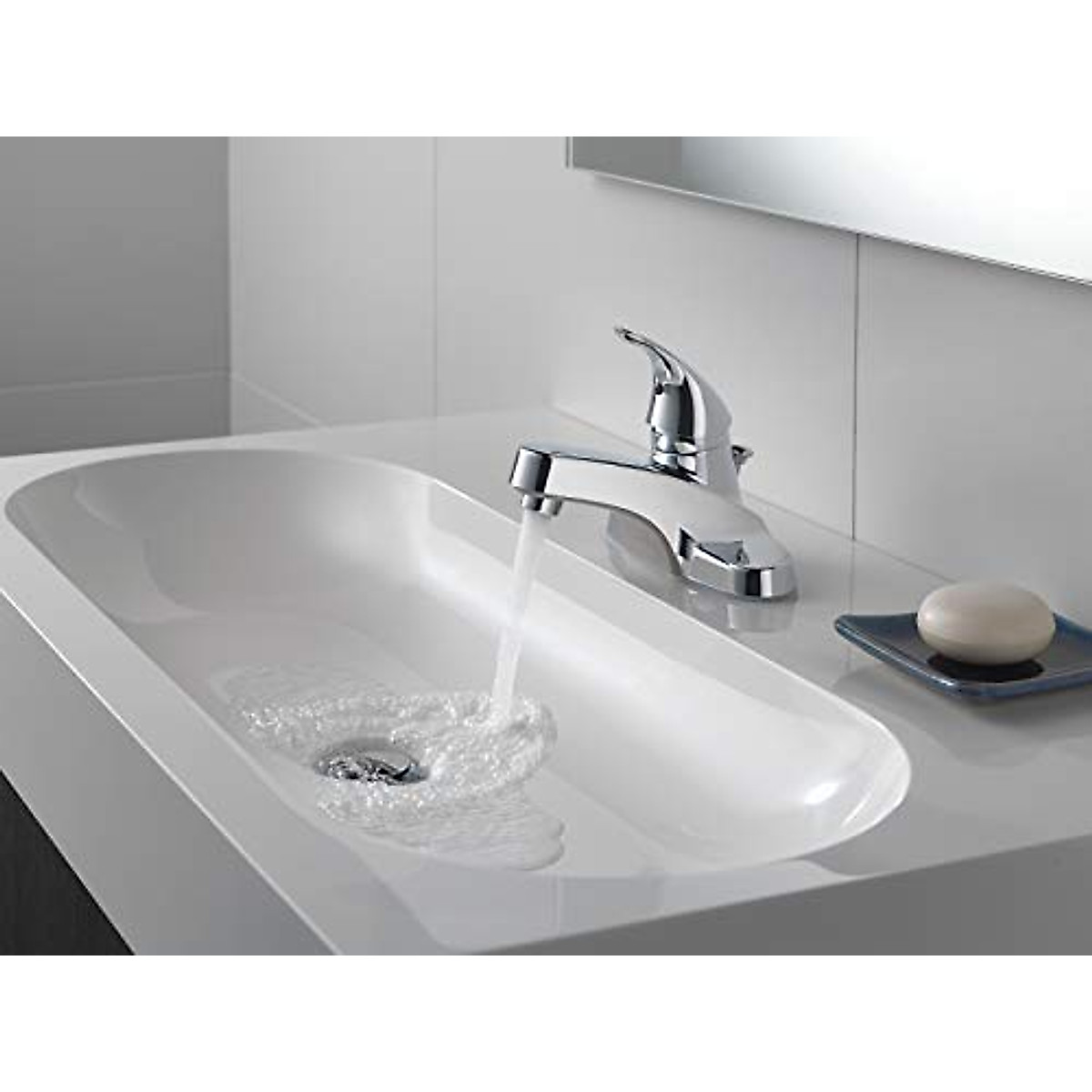 Peerless Centerset Bathroom Faucet Chrome, Bathroom Sink Faucet, Single Handle, Drain Assembly, Chrome P136LF