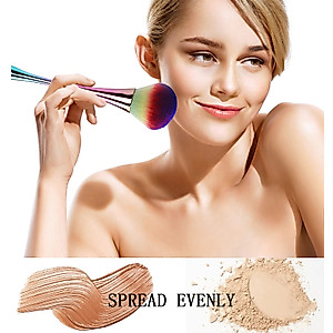 Large Powder Mineral Brush Nail Art Dust Brush Foundation Makeup Brush Powder Brush and Blush Brush for Daily Makeup (colour)