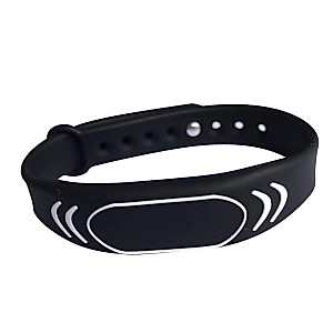 YARONGTECH NFC Wristband Ntag213 silicone bracelet black color adjustable (pack of 5)