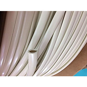 25' White Oval Vinyl Cord Spline Strapping Plastic Mid Century Retro to Repair Patio Furniture Beach Chair