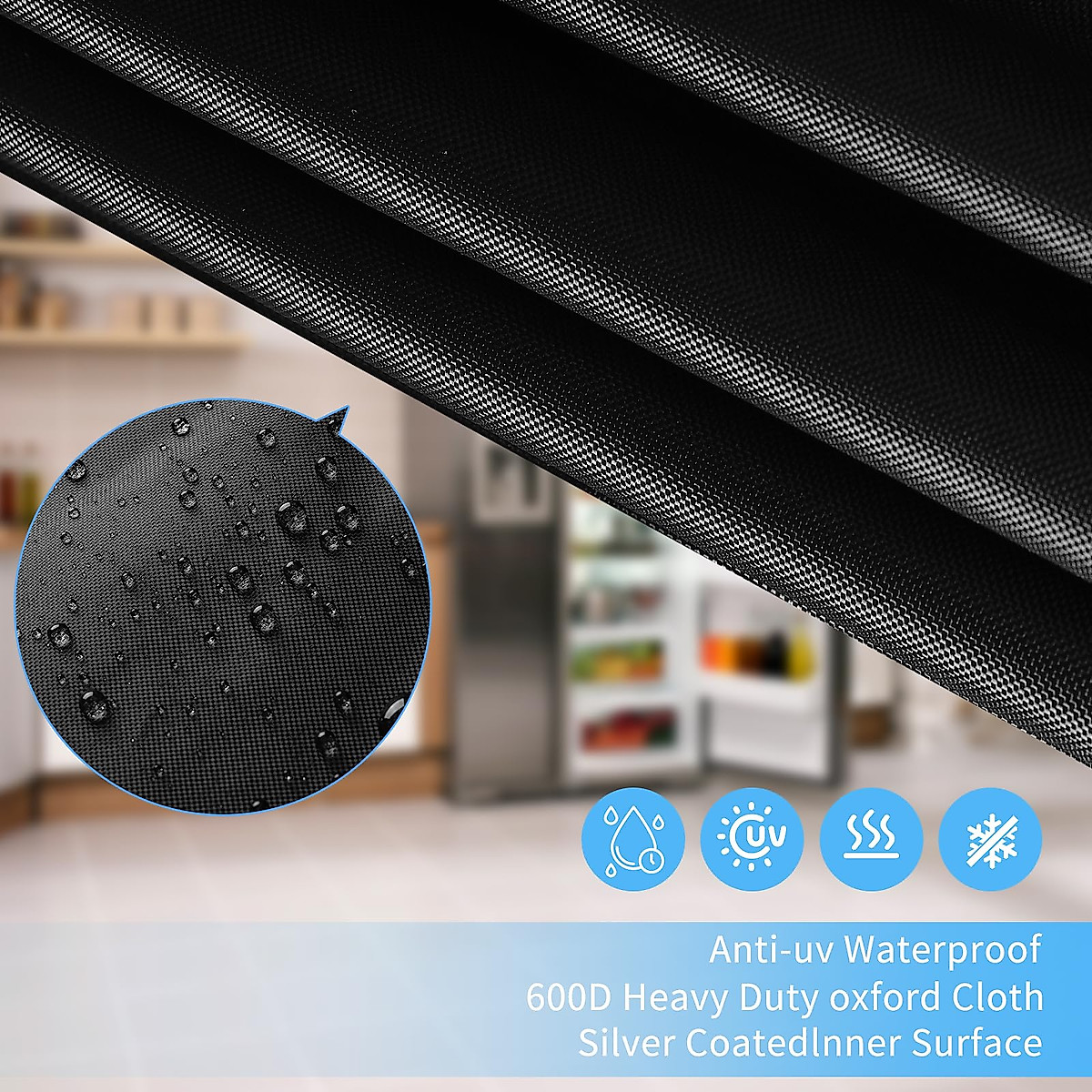 YZNKLXF Upright Freezer Cover 22''L x 23''W x 34''H, 600D Oxford mini fridge cover Protection for Outdoor Refrigerator Waterproof, Dustproof,Sun-Proof